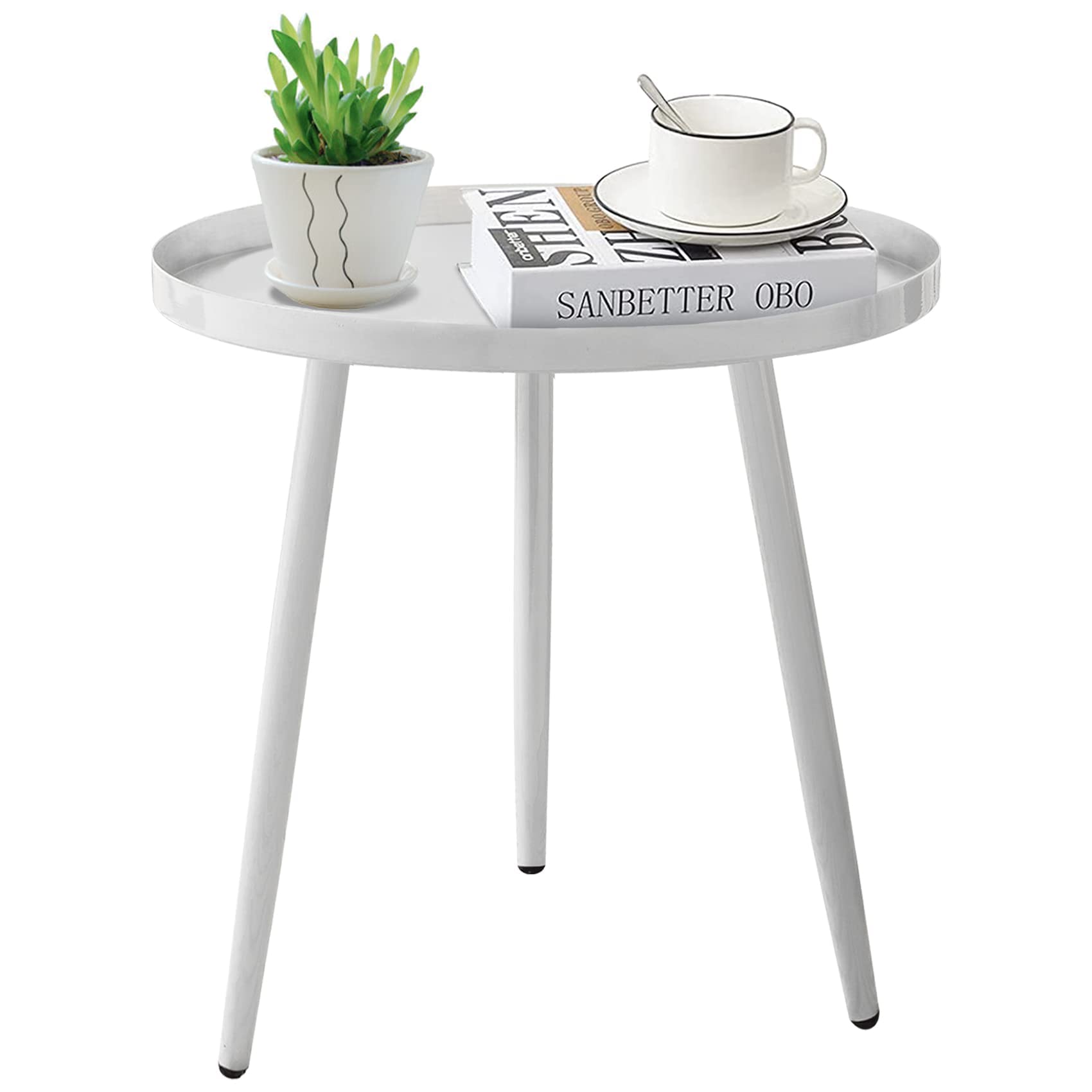 Whiteline Modern Living White Mog Contemporary Side Table - Walmart.com