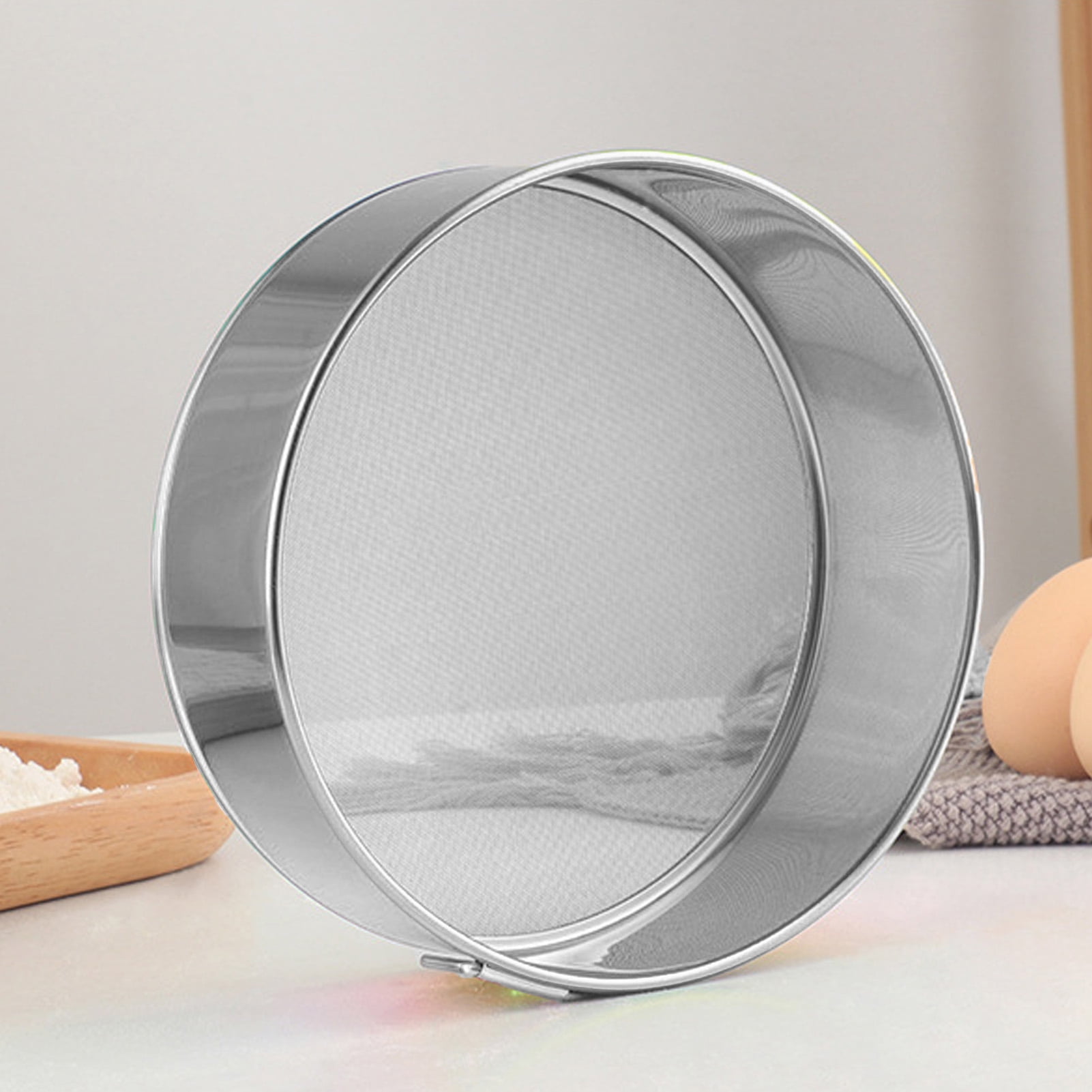 Round Sifter 80 Mesh Filter Anti Stick Coated Stainless Steel Flour ...