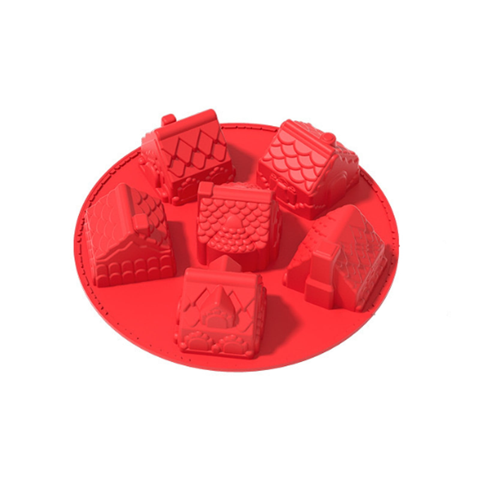 Round Silicone Baking with 6 Unique Cavities for Desserts and Irregular ...