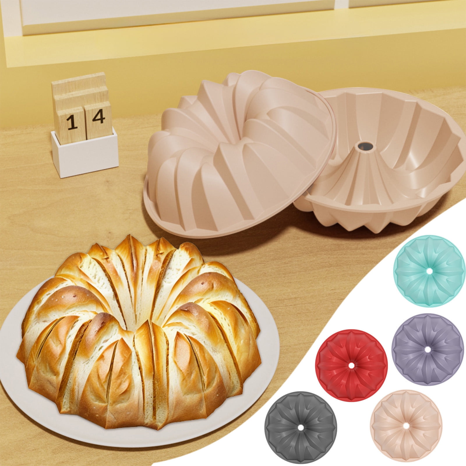 Round Silicone Cake Molds, Non-stick Pastry Molds, Leakproof Design ...