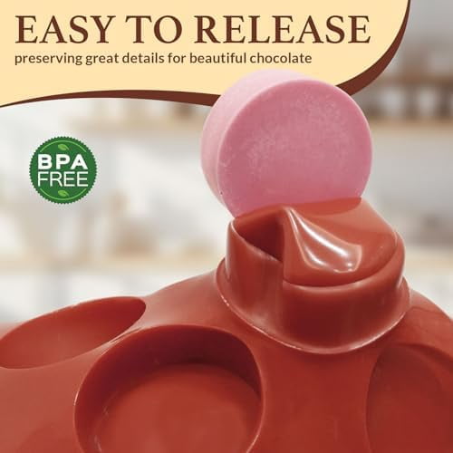Round Silicone Molds 2 PCS, 12-Cavity 2.1" Cylinder Chocolate Covered ...