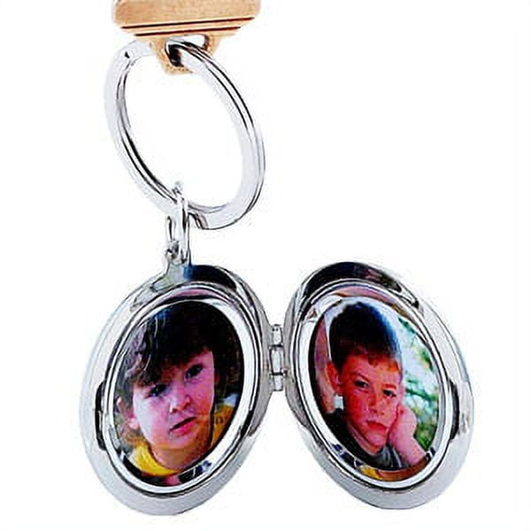 Round Silverplate Locket Key Chain - 1.250x1.250 - Walmart.com