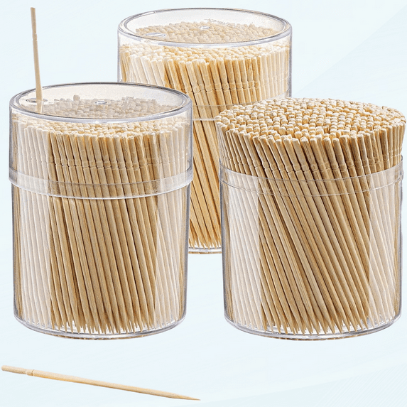 Round Single-Point Bamboo Wooden Toothpicks, Wood Tooth Picks - Walmart.com