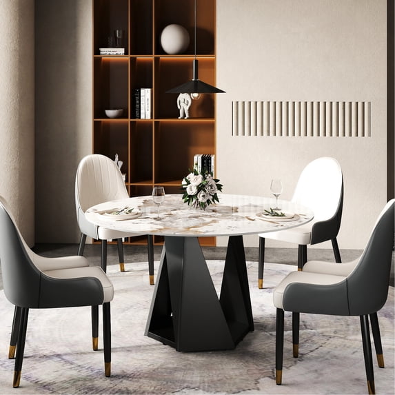 Round Sintered Stone Dining Table | Ideal for Kitchen & Dining ...