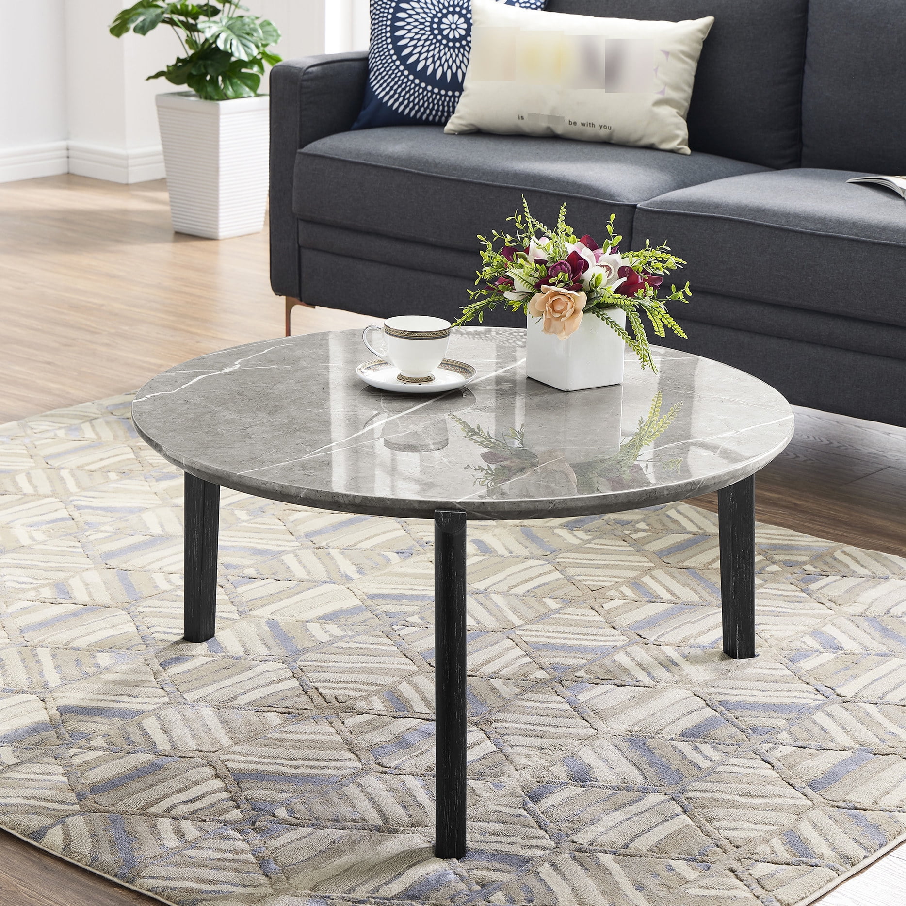 Round Small Coffee Table | Enhance Office or Home Ambiance | Solid ...