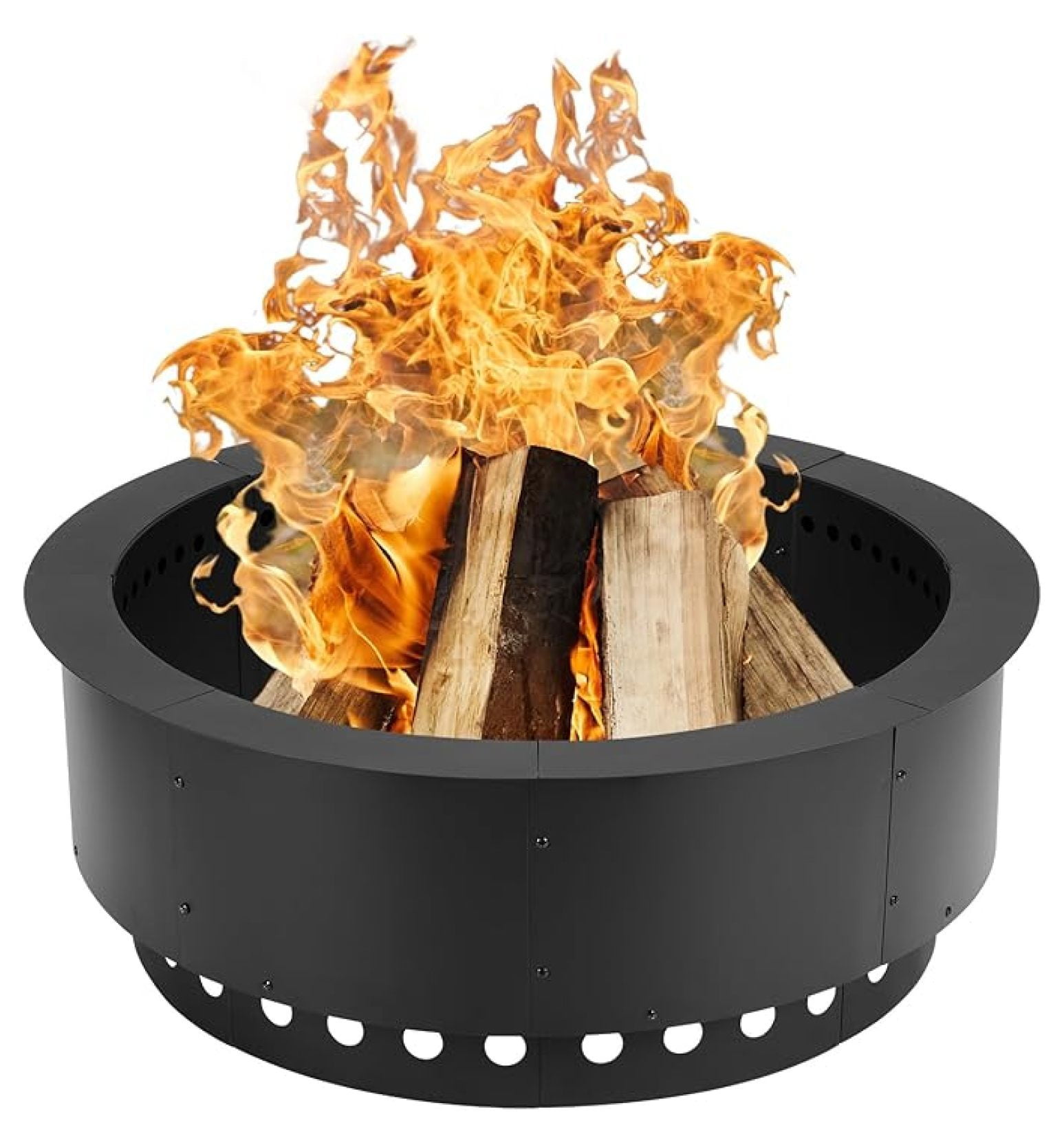 Round Smokeless Ring, 36 Inch Double Layer Heavy Duty Metal Insert ...