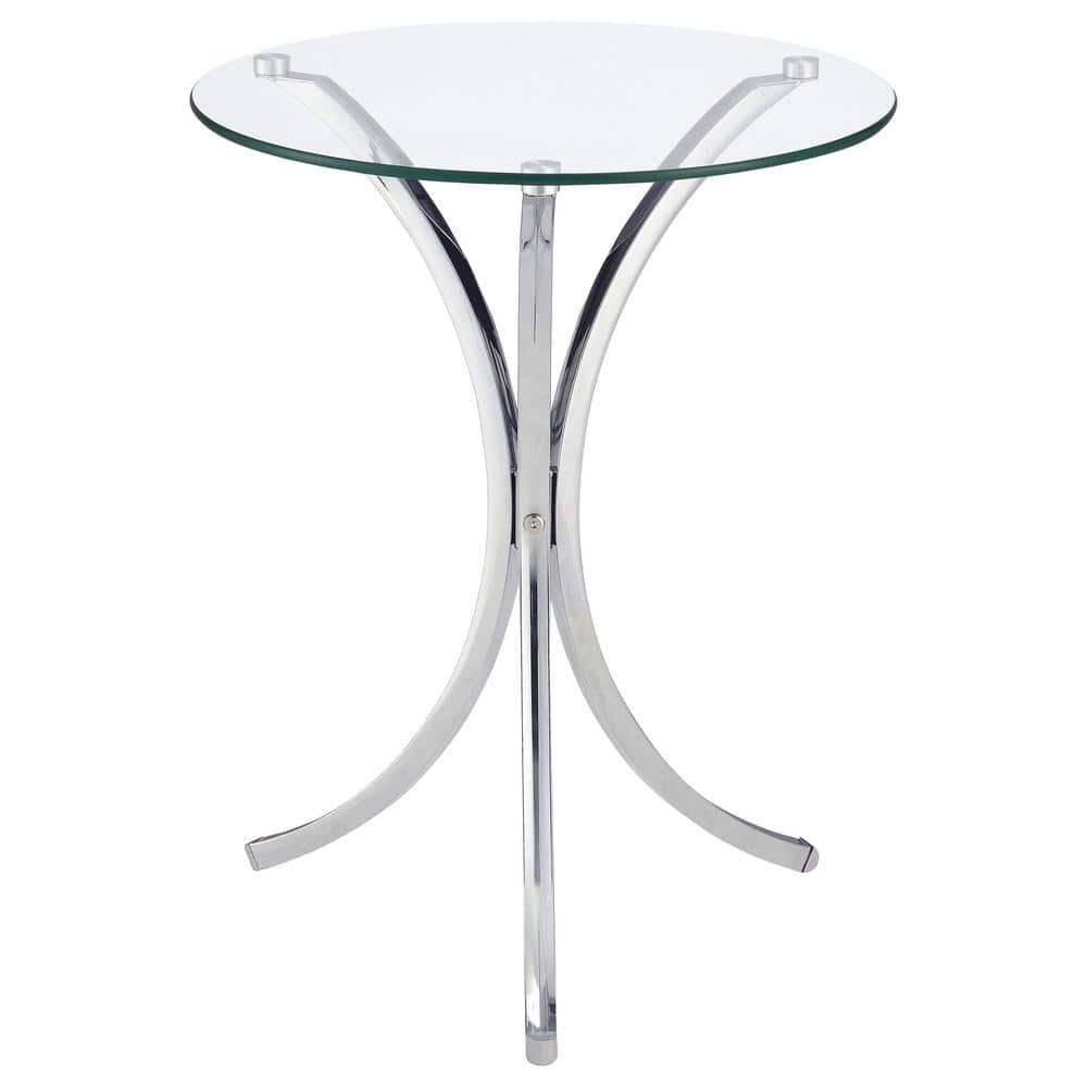Round Snack Table Chrome - Walmart.com