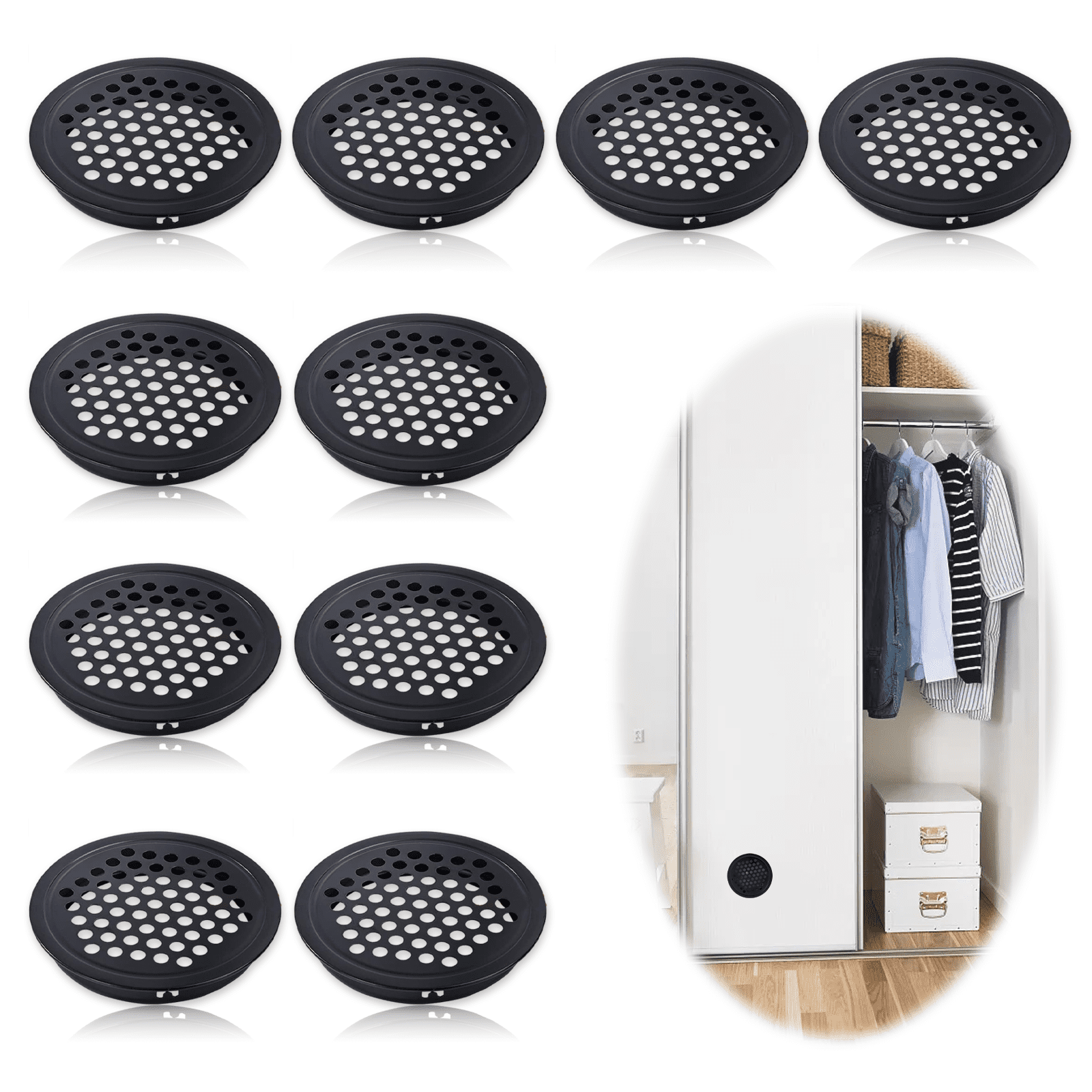 Round Soffit Louver For Bathroom, Stainless Steel Mesh Hole Air Vent ...