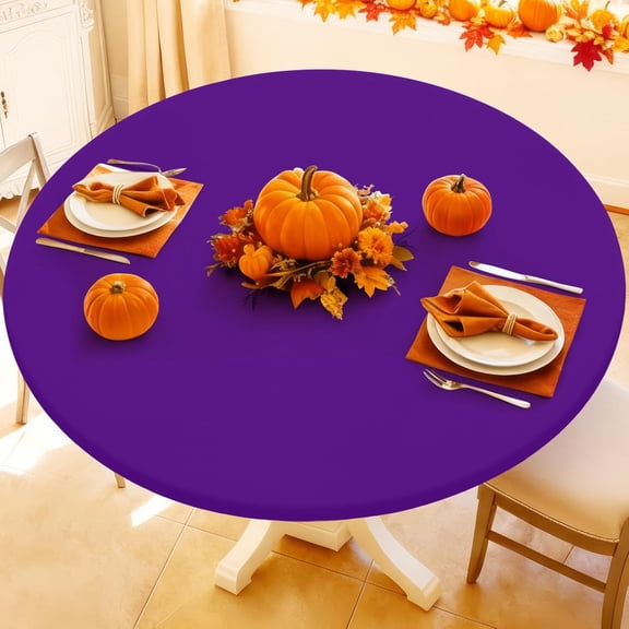 Floral Boho Round Fitted Tablecloth Best for 44"-48" Bohemian Table ...