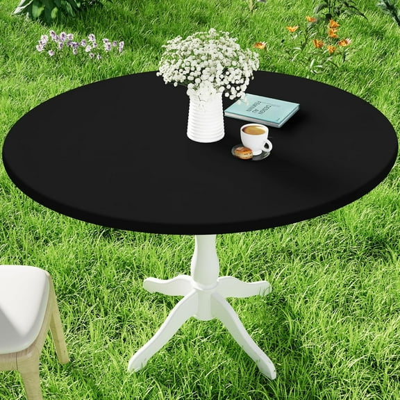 Floral Boho Round Fitted Tablecloth Best for 44"-48" Bohemian Table ...