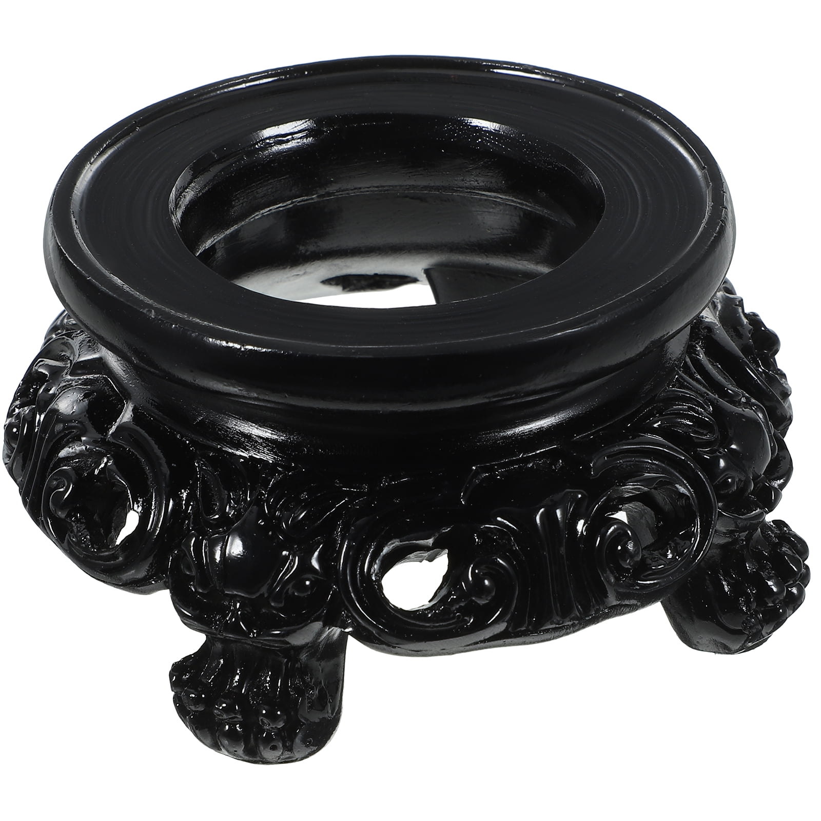 Round Sphere Stand Globe Base Display Holder Crystals Office Black ...