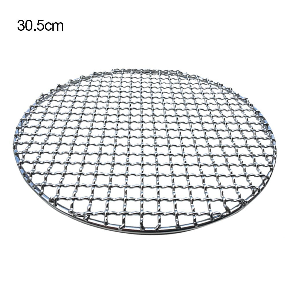 Round Stainless Steel Bbq Mesh Non-Stick Korean Bbq Mesh Bacon Bbq Tool ...