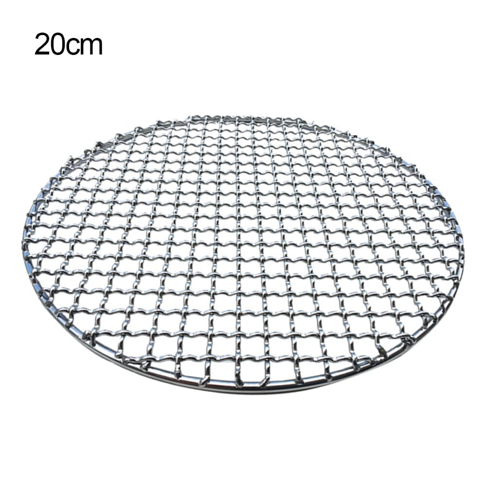 Round Stainless Steel BBQ Mesh Non-Stick Korean BBQ Mesh Bacon BBQ Tool ...