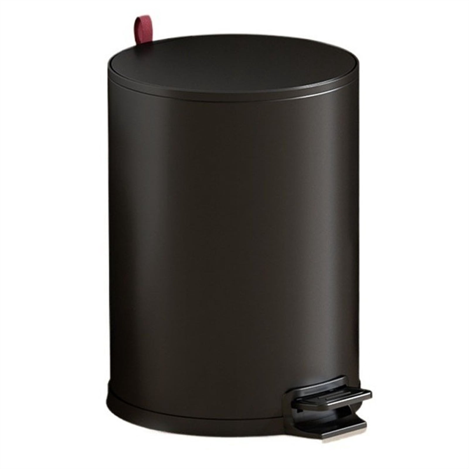 Round Stainless Steel Trash Can Garbage Bin with Soft Close Lid & Step ...