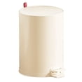 Round Stainless Steel Trash Can Garbage Bin with Soft Close Lid & Step ...