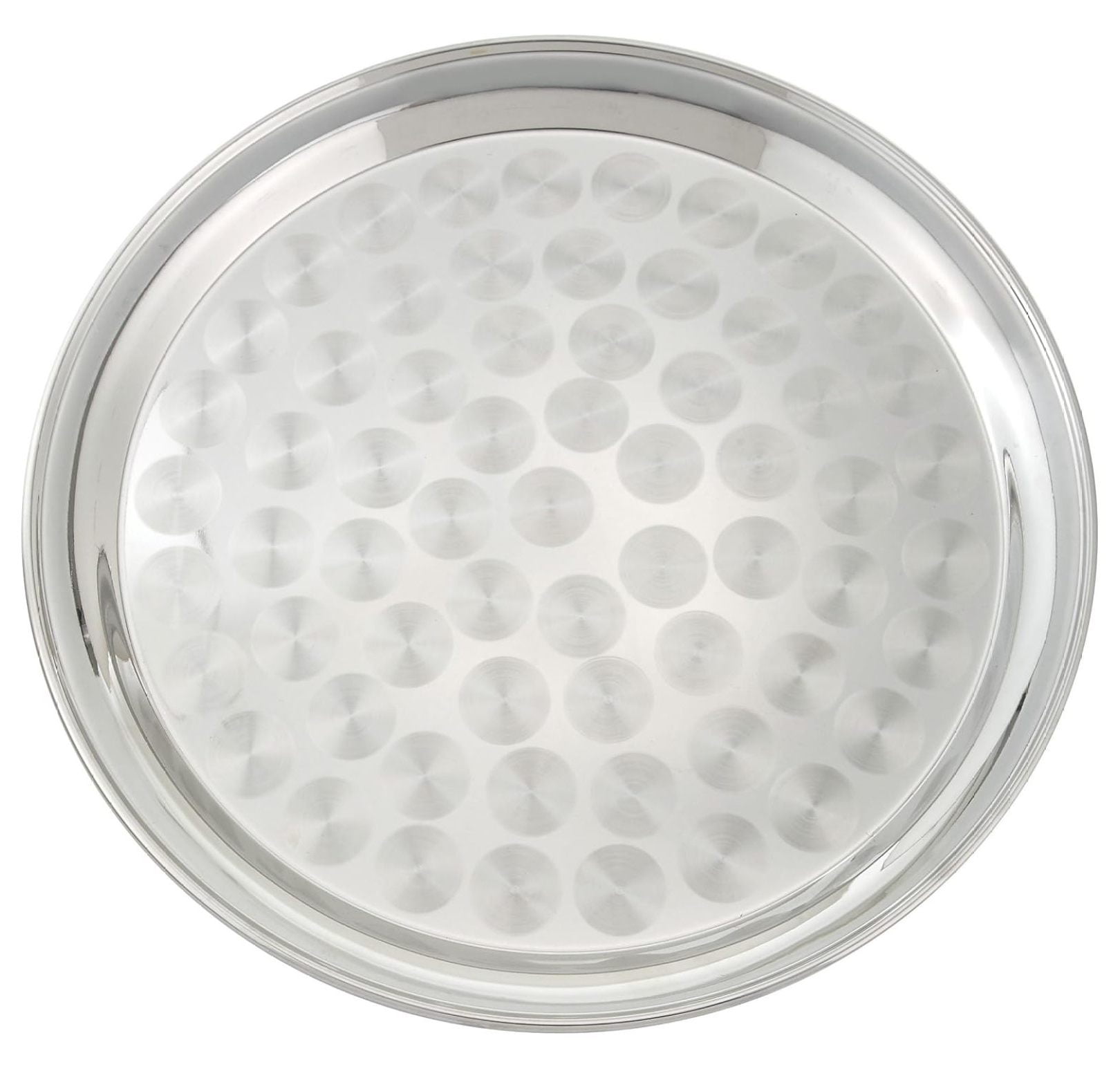 Round Stainless Steel Tray with Swirl Pattern, 12-Inch - Walmart.com