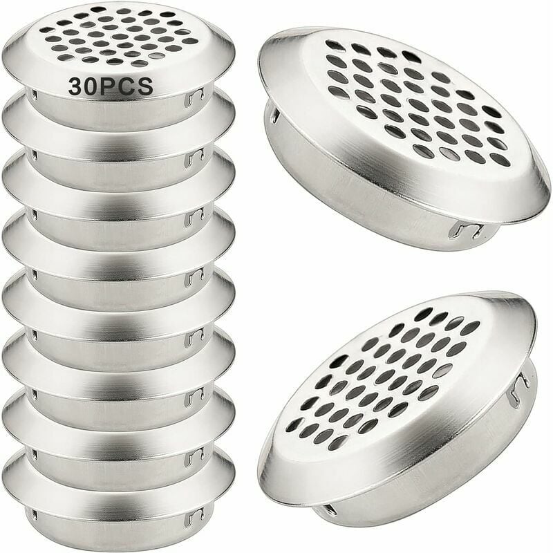 Round Stainless Steel Ventilation Grille 30 Pcs Air Exhaust Grille 35mm ...