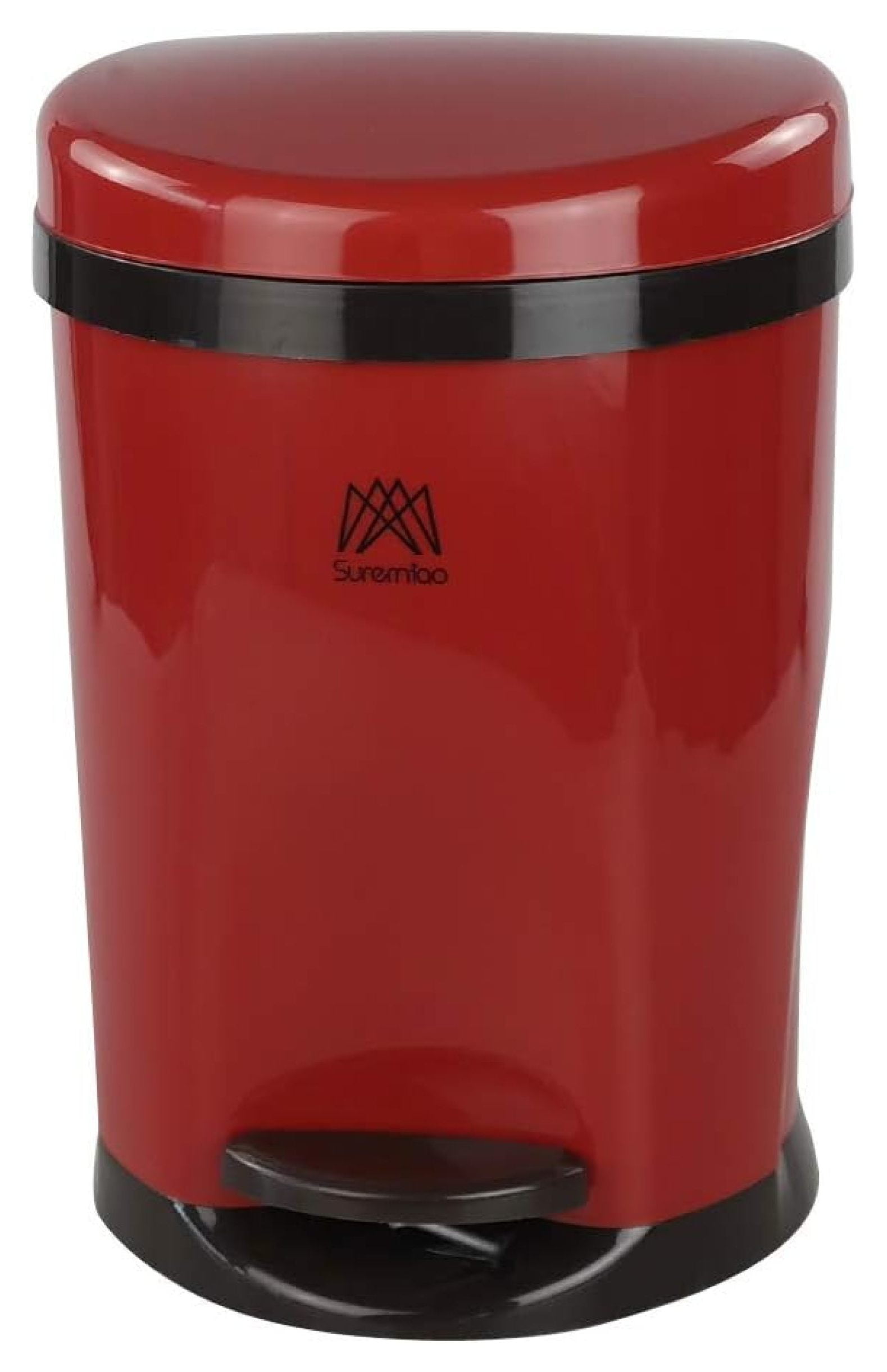 Round Step Trash Can with Lid, Gabbage/Waste Bin with Pedals, 2.2 ...