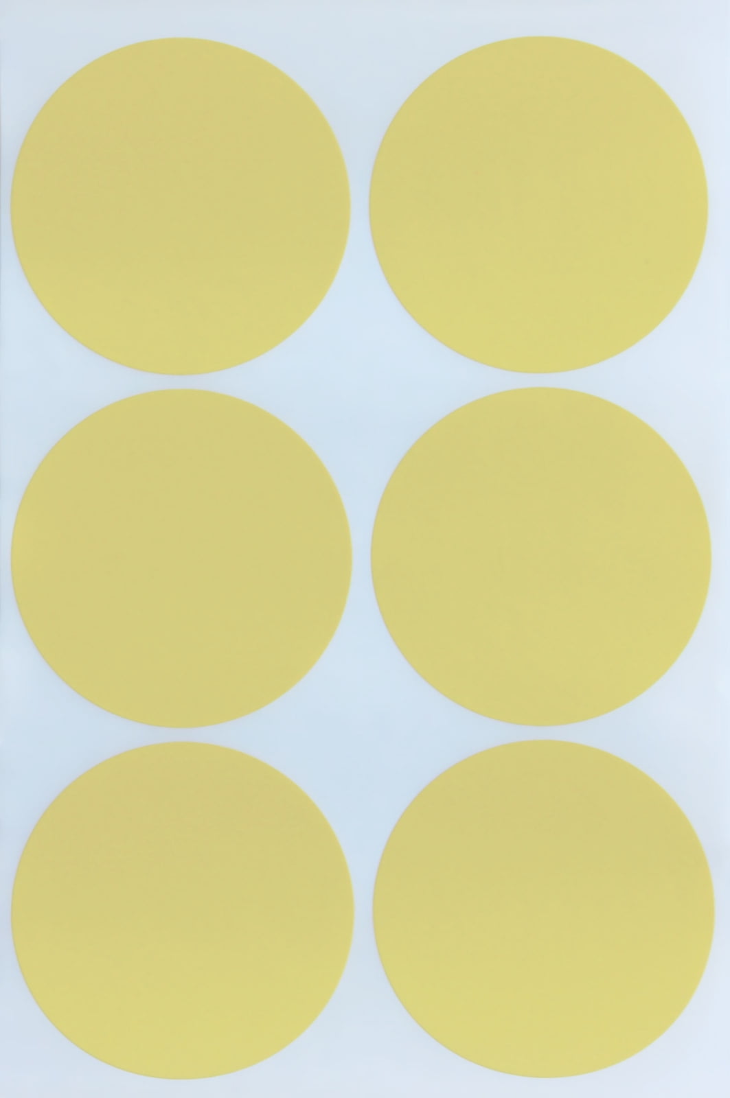 Round Stickers Sheets 50mm - Pastel Yellow Sticker dots 2" inch Great ...