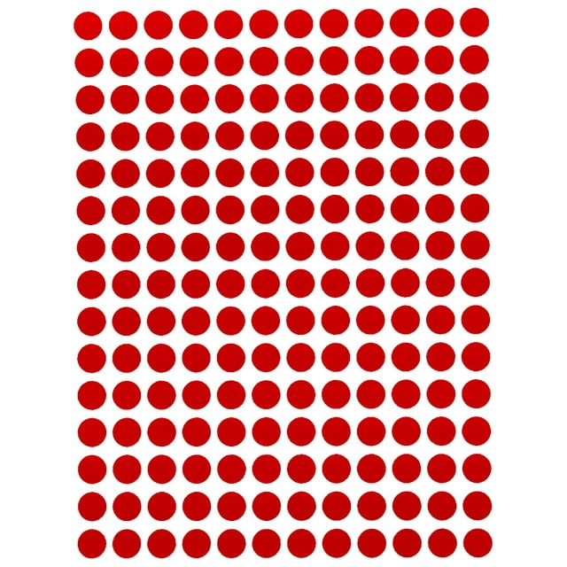 Round Stickers ¼” inch 8mm Red Dot Stickers, 900 Pack by Royal Green ...