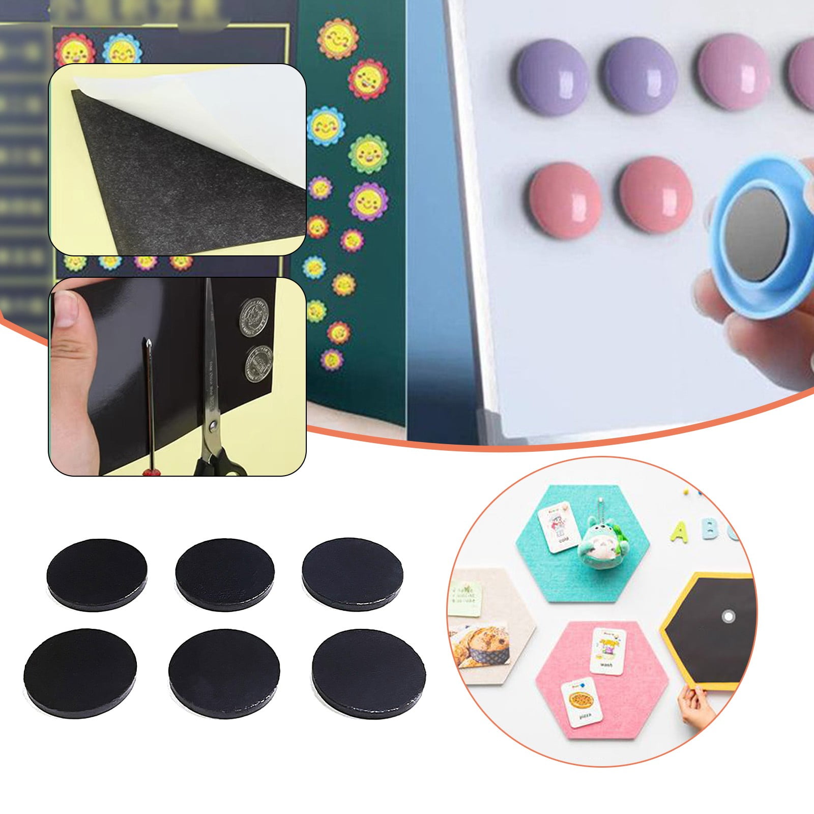 Round Sticky Oily Rubber Labels for Teaching and Use Flexible Circular ...