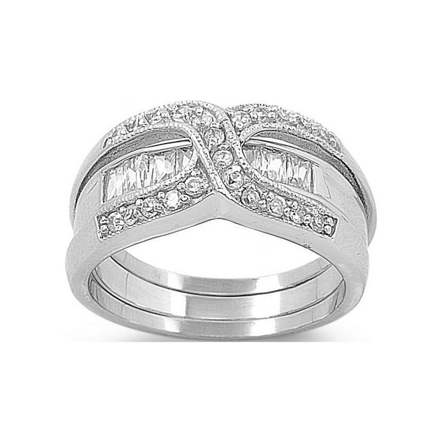 Round Stones Pave Infinity with Invisible Set Stones Cubic Zirconia ...