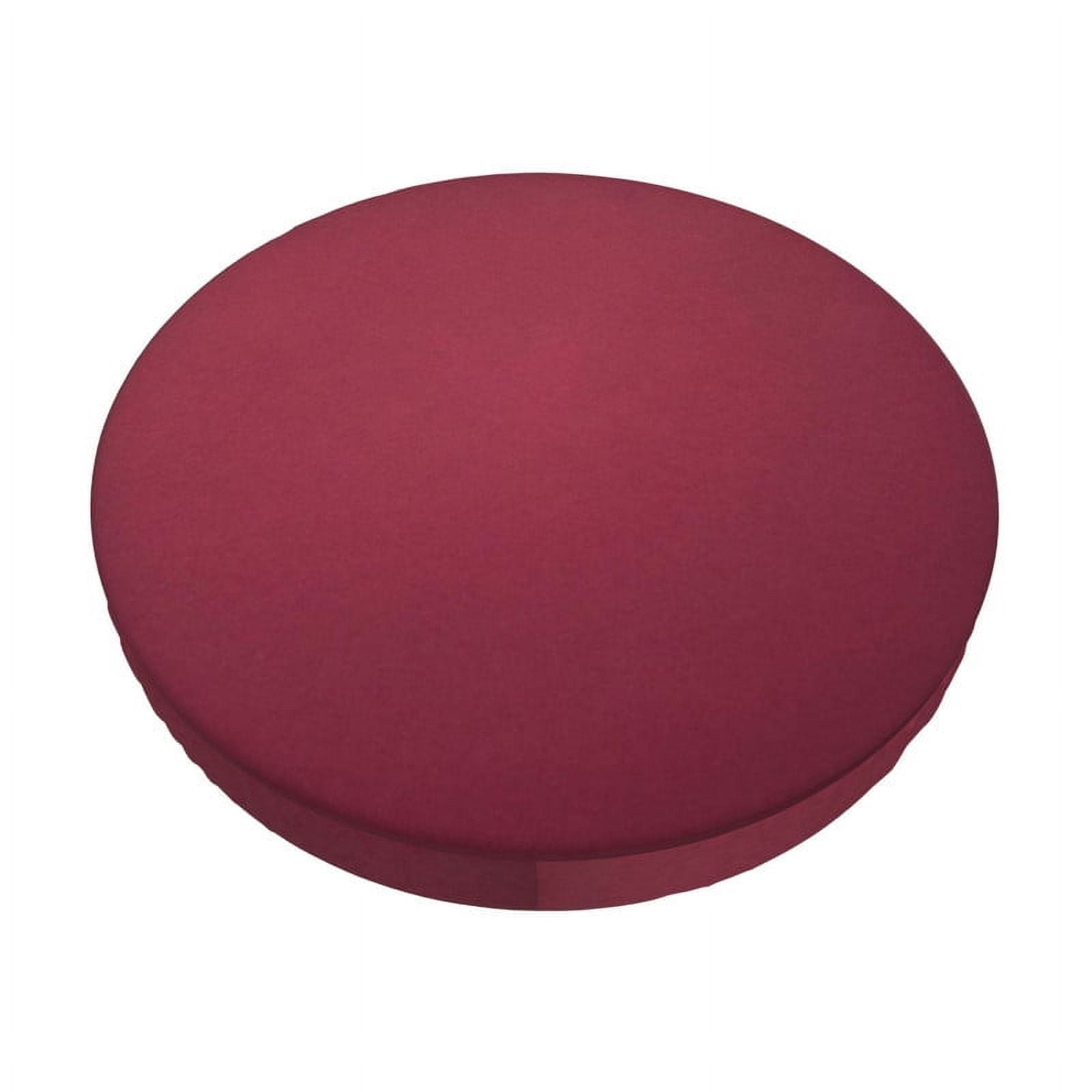 Round Stool Covers,Burgundy Red Solid Color Bar Stool Slipcover Round ...