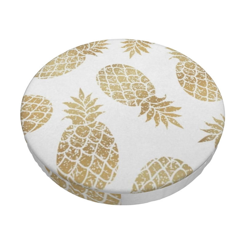 Round Stool Covers,Pineapple Bar Stool Slipcover Round, Soft Bar Stool ...