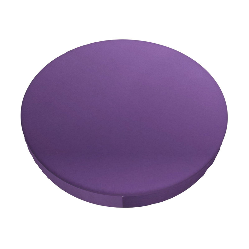 Round Stool Covers,Purple Solid Color Bar Stool Slipcover Round, Soft ...
