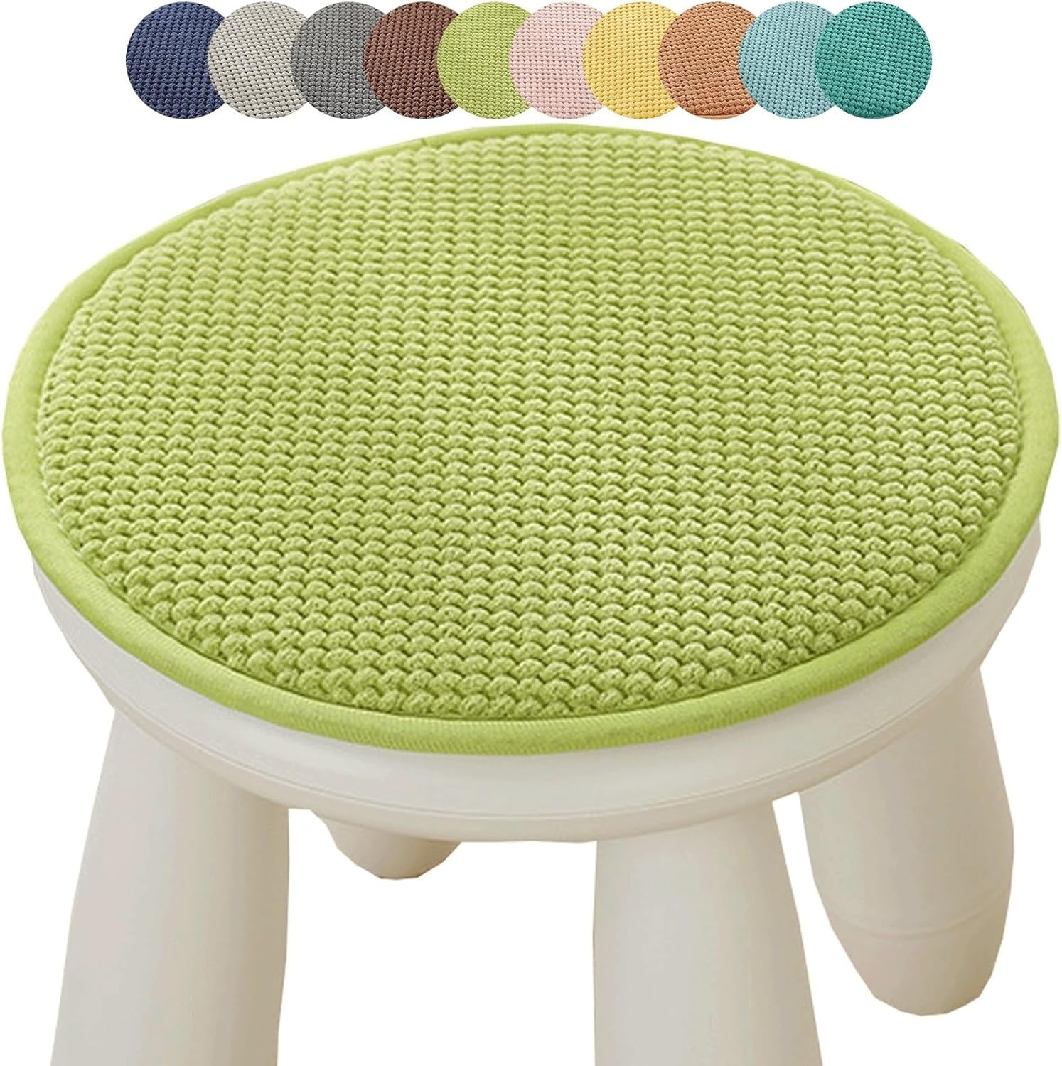 Round Stool Cushion - 12/14/16/18/10inch Chair Cushions with Ties for ...