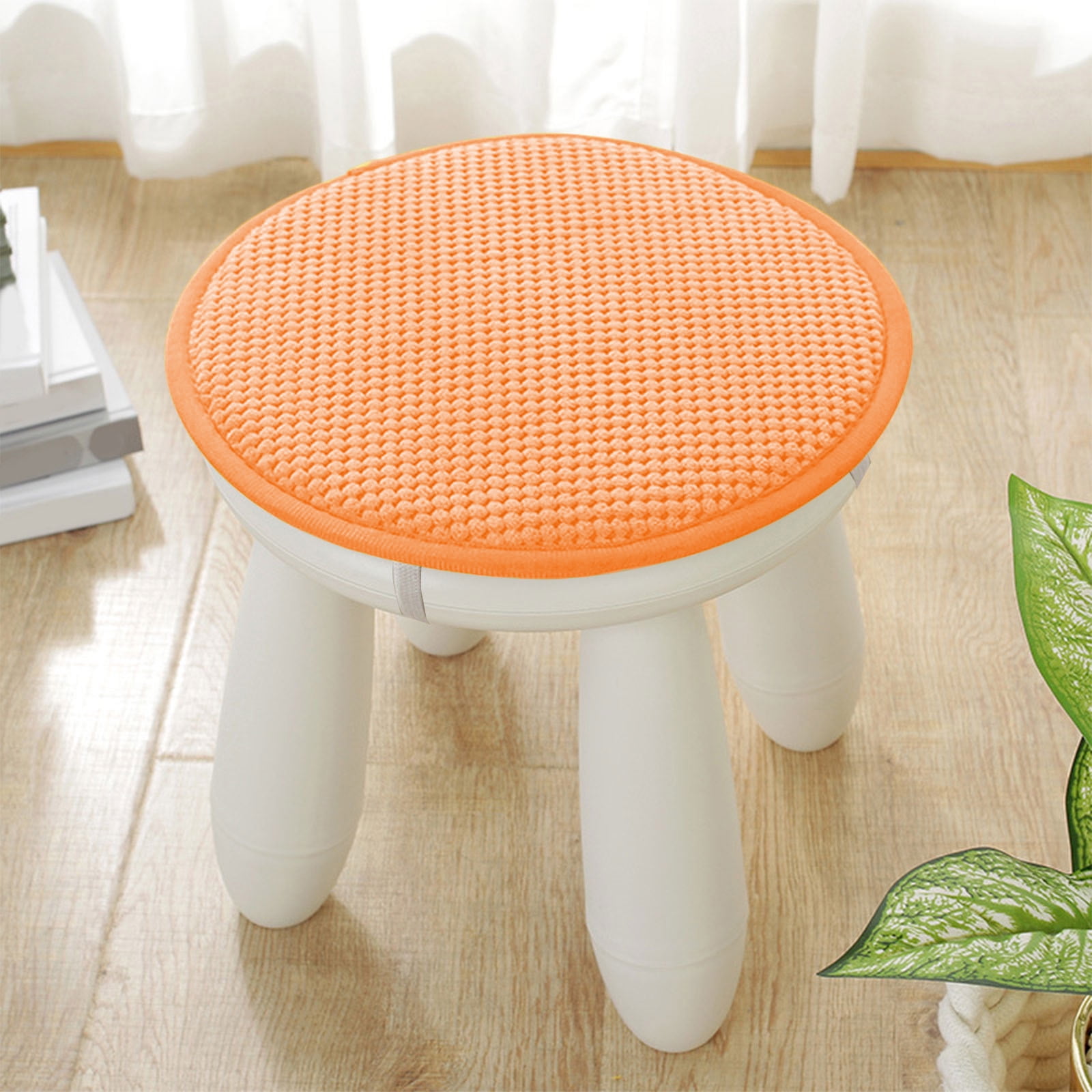 Round Stool Cushion | 15.75" Diameter | Thick Flock Sponge Seat Pad ...