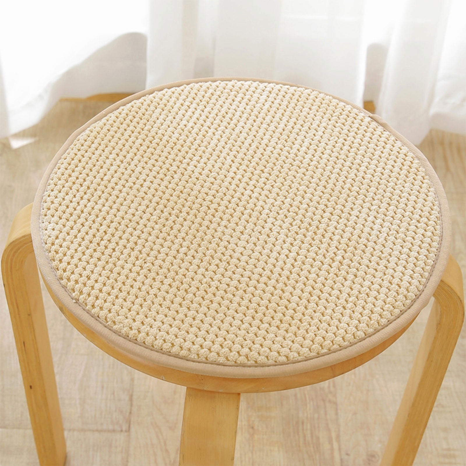 Round Stool Cushion - 40cm (15.75") Flock Seat Pad - Thickened Sponge ...