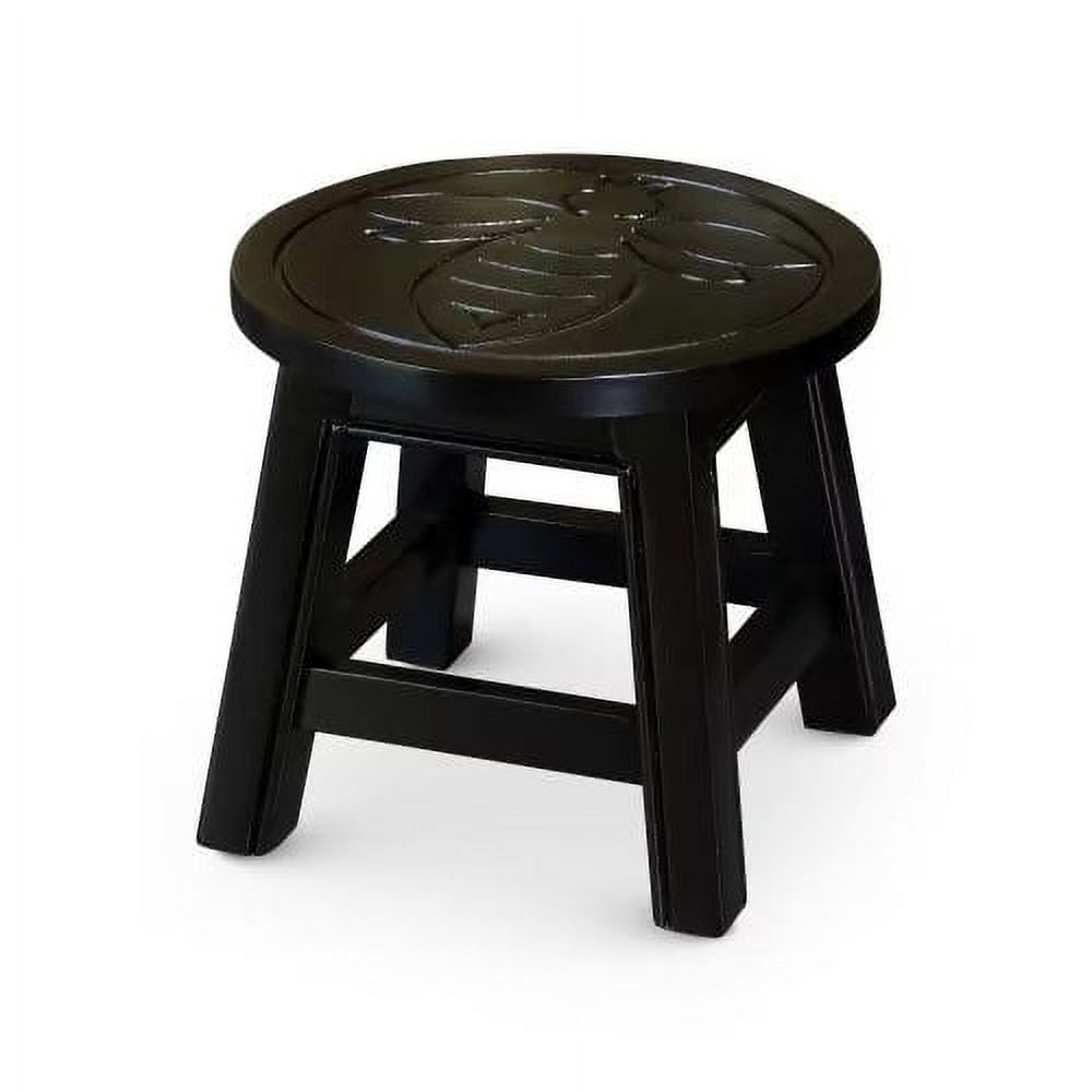 Round Stool, Wooden Step Stool, Shoe Stool for Living Room, Bedroom, 11 ...