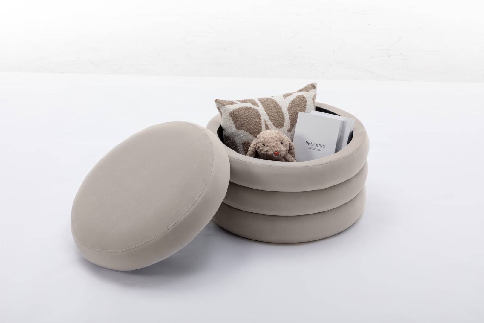 Round Storage Foot Stools with Non-slip Foot Buckle,Mushroom Stool with ...