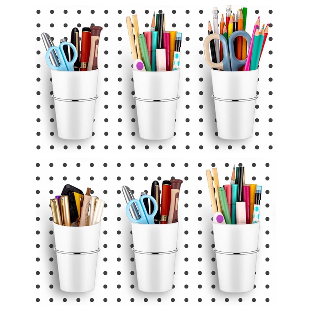 Round Storage Pegboard Cup,Placement Hooks Storage Cup,Wall Organizer ...