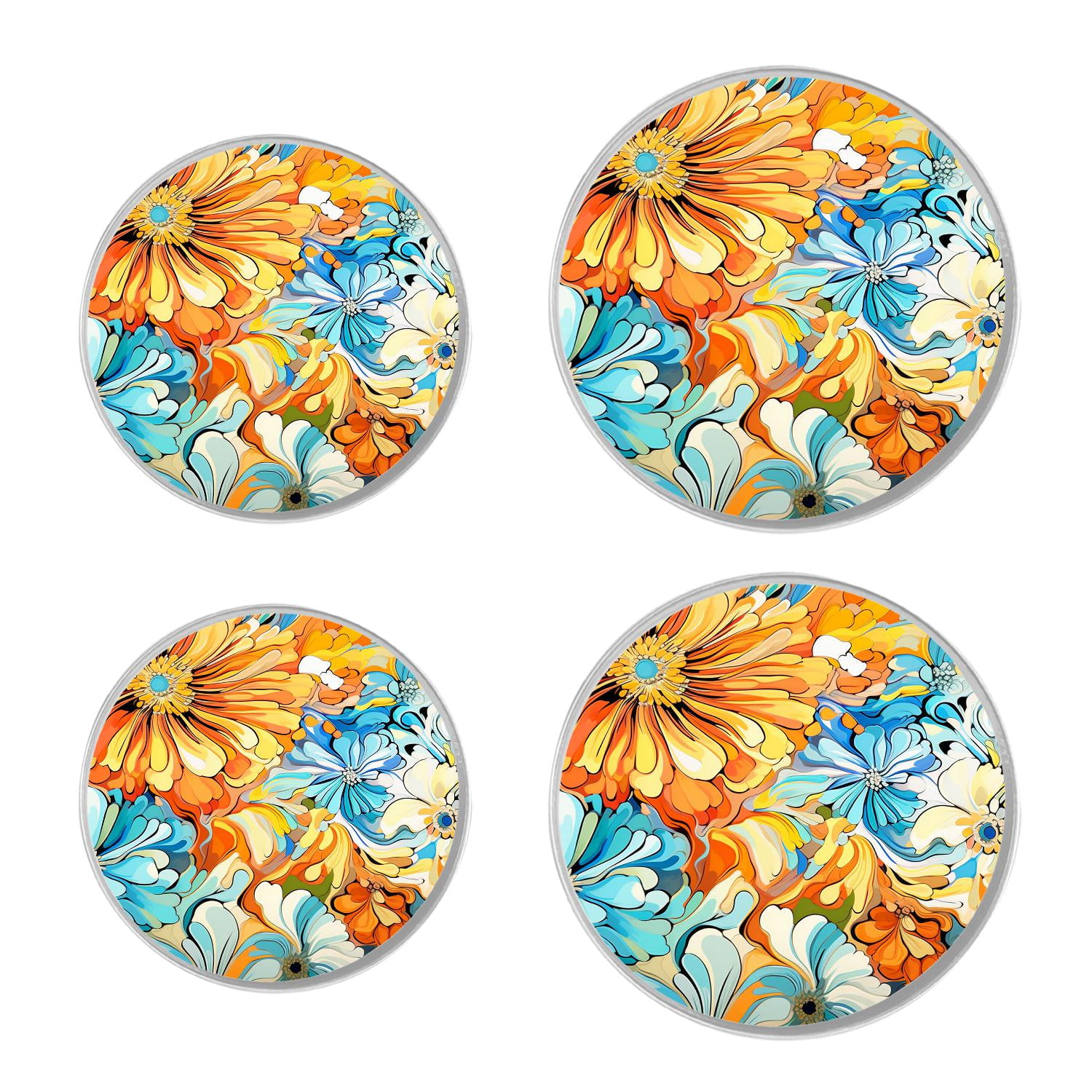 Round Stove Burner Covers 4 Pcs Metal Electric Stove Burner Covers ...