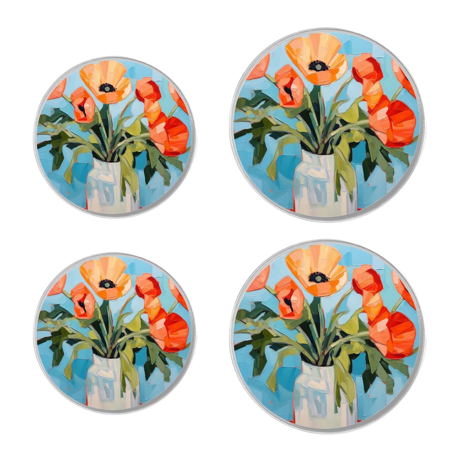 Round Stove Burner Covers 4 Pcs Metal Electric Stove Burner Covers ...