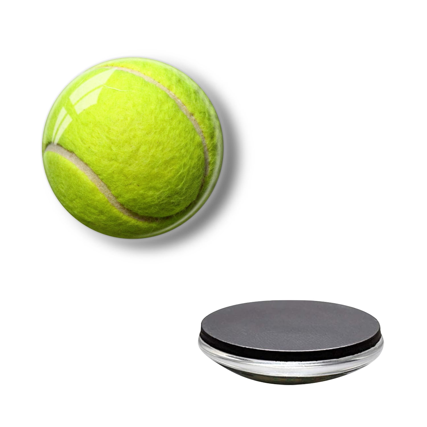Round Strong Magnetic Glass Refrigerator Magnets, Tennis Ball Non ...