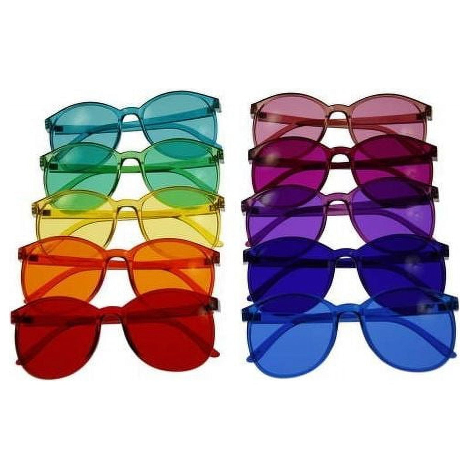Round Style Color Therapy Glasses - Set of 10 Colors - Walmart.com