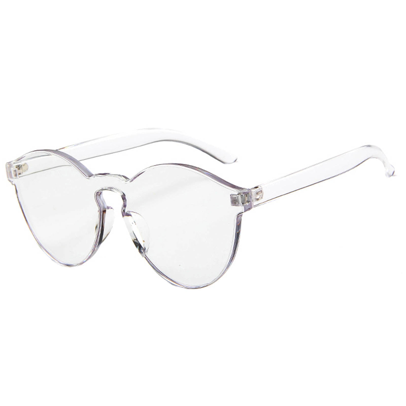 Round Sunglasses - Transparent Clear - Walmart.com