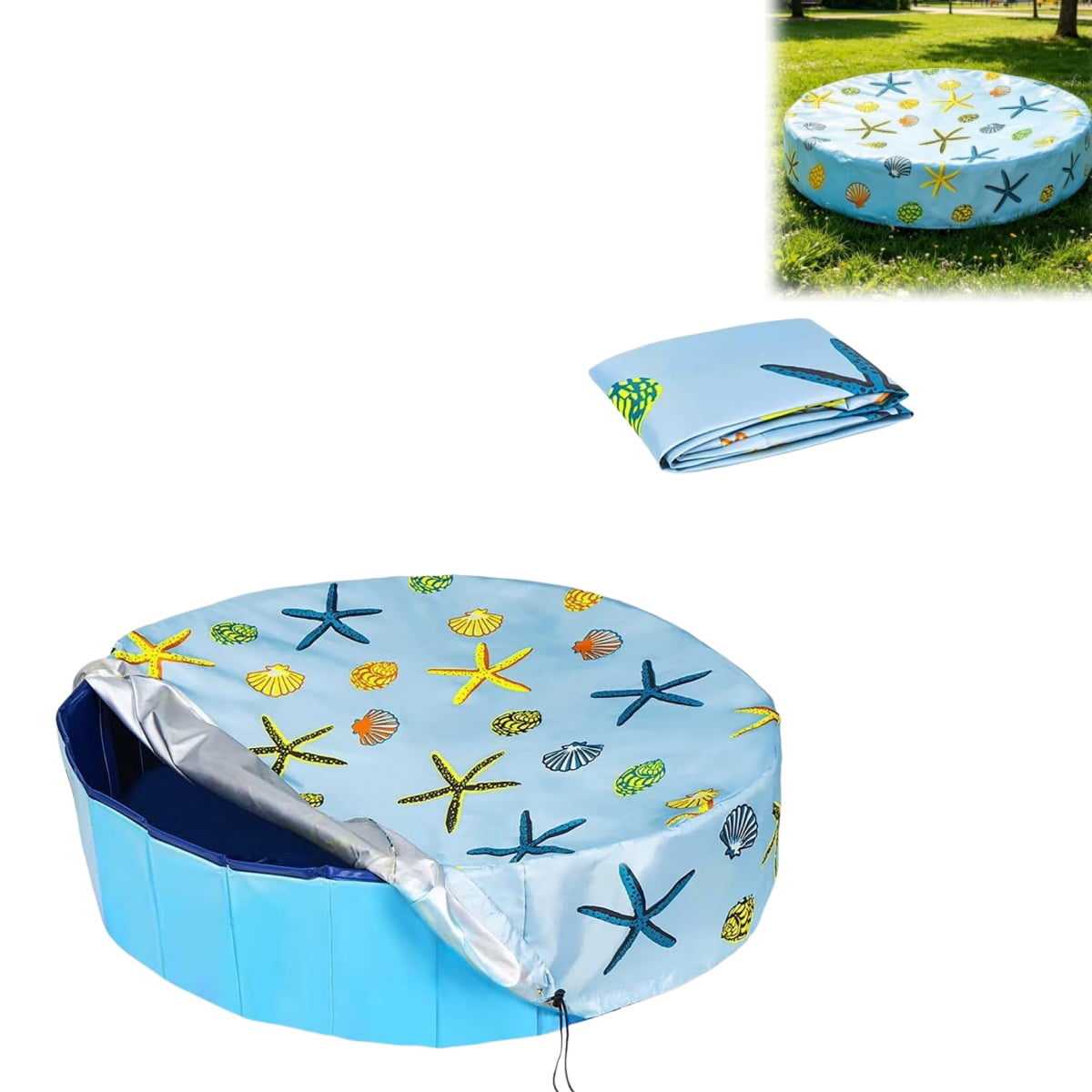Round Swimming Pool Cover, Dustproof Waterproof Pool Protector with ...