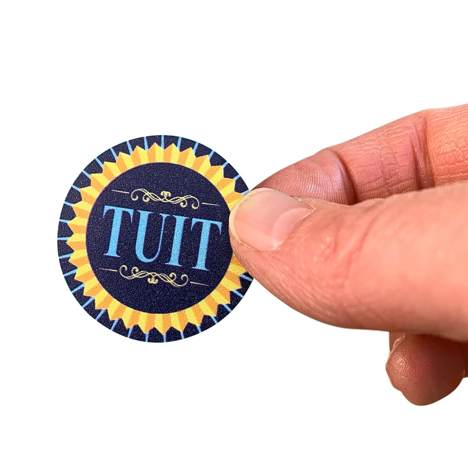 Round TUIT Tokens - Navy and Gold (24/set Wooden) - Walmart.com