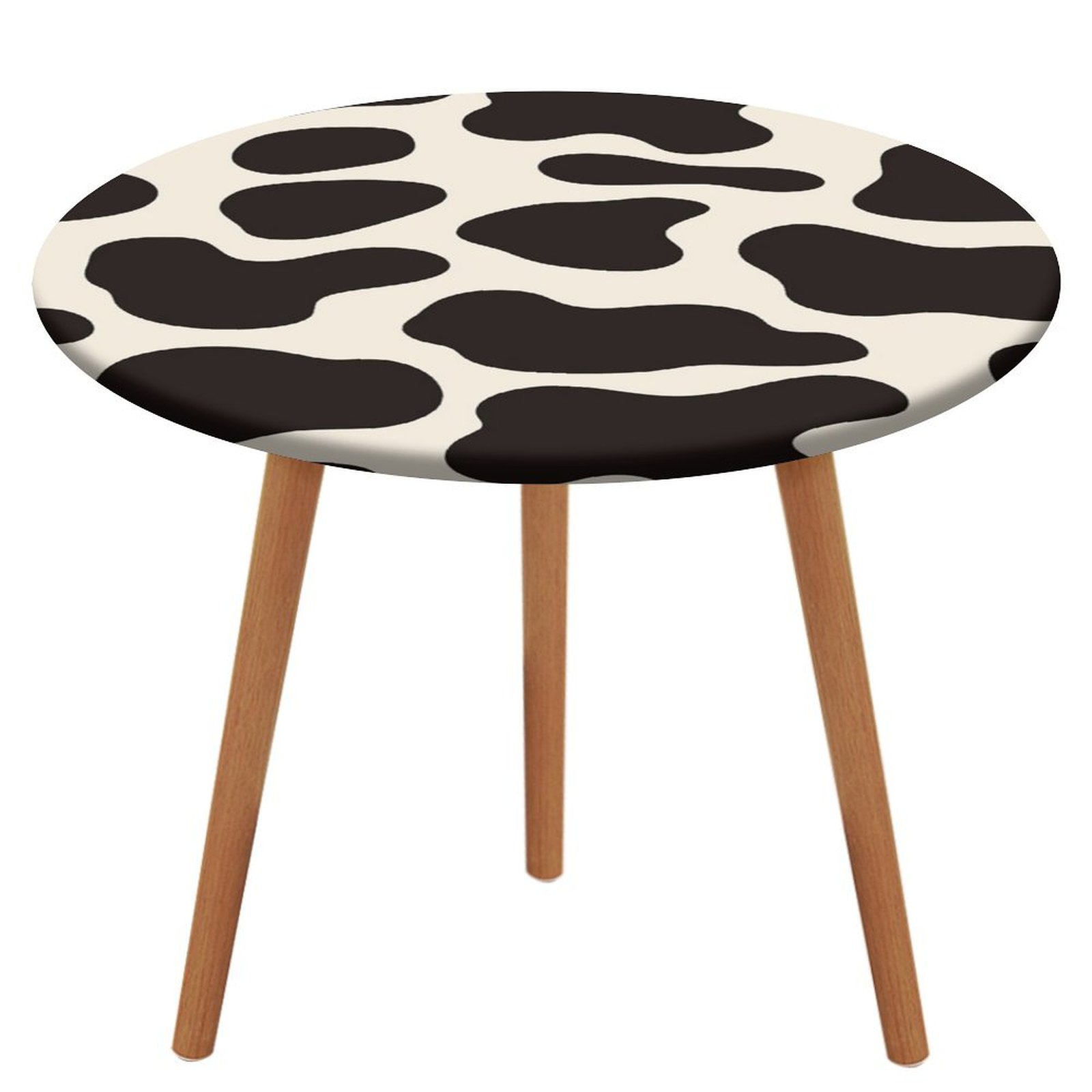 Round Table Cover Kitchen Printed Waterproof Tablecloth Elastic Edged ...
