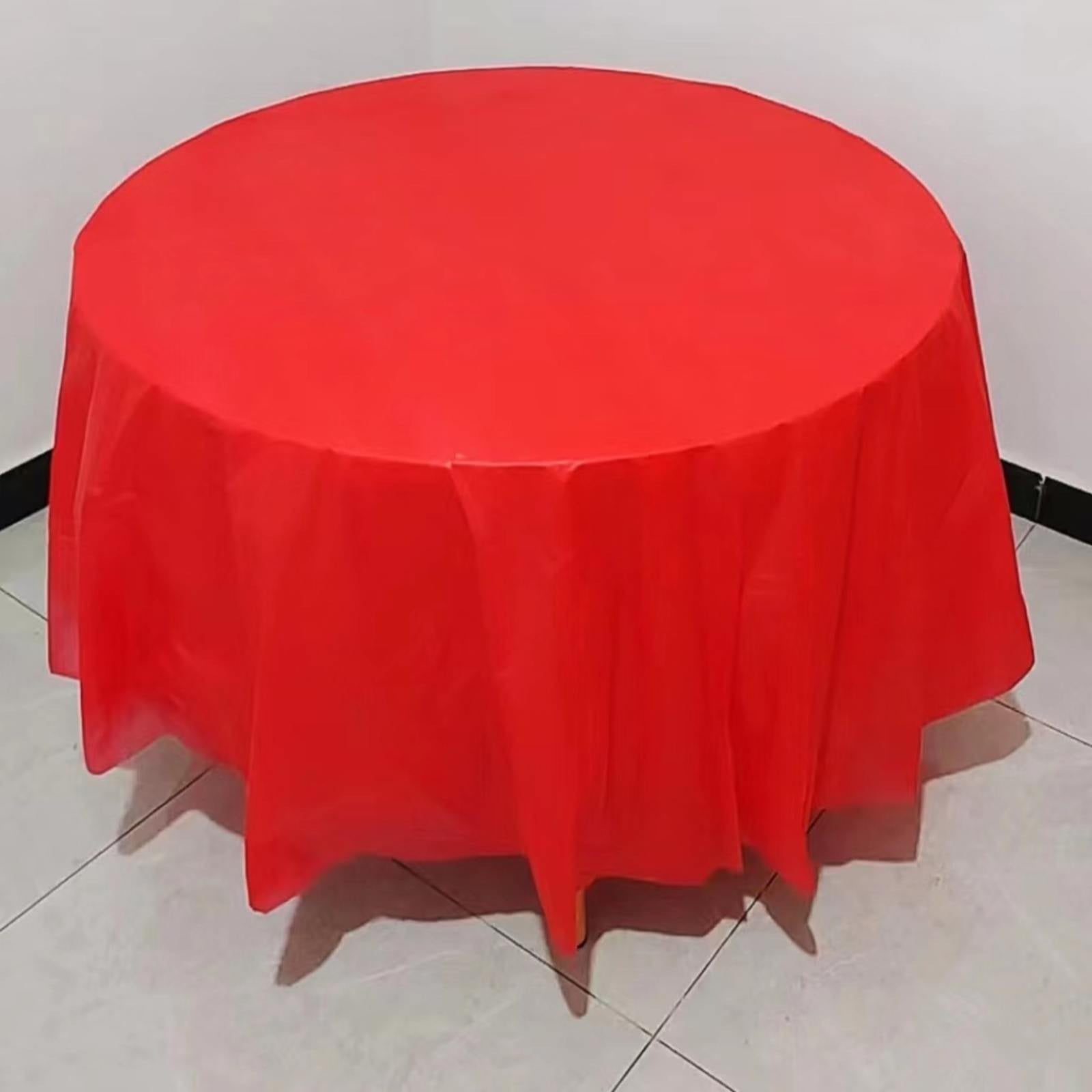 The Round Table Cover Is A Large Red Circle, 213Cm Long|1 Pack Of ...