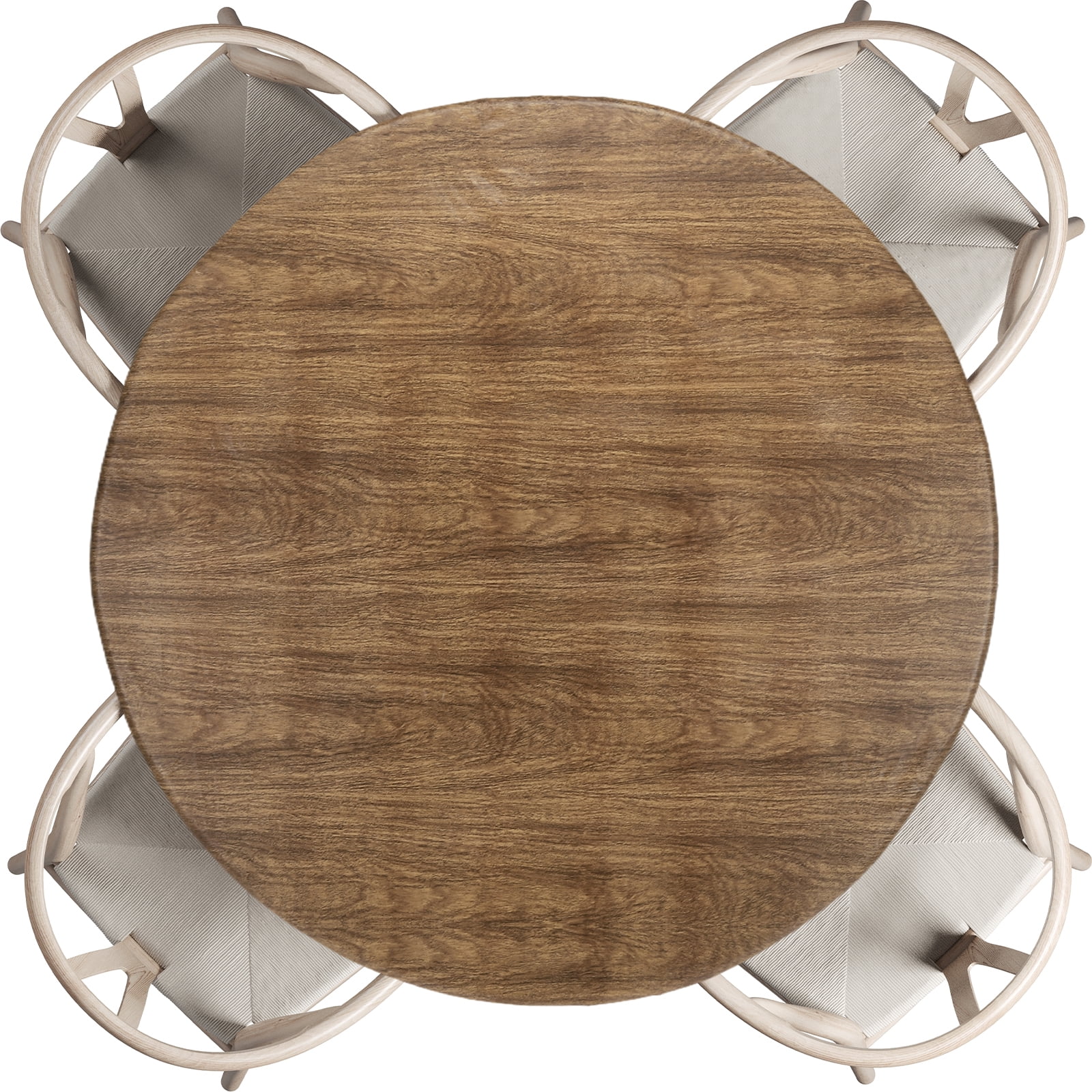 Round Table Cover, Round Fitted Tablecloth with Elastic Edge Picnic ...