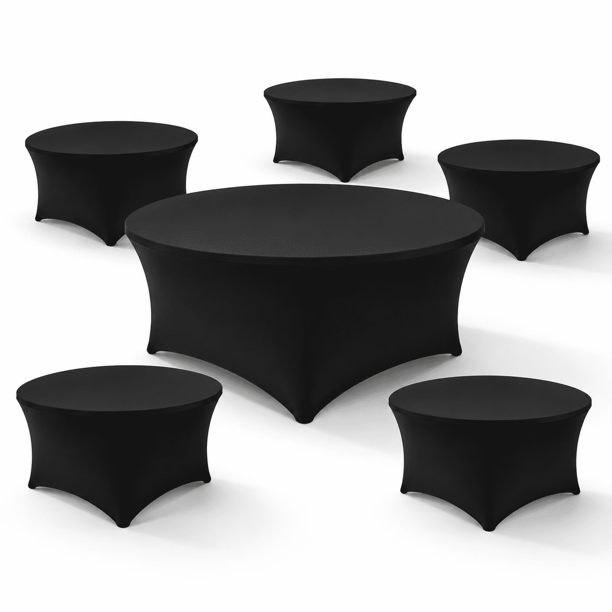 Round Table Covers - 6 Pack 72x30 Inch Cloth Black - Walmart.com