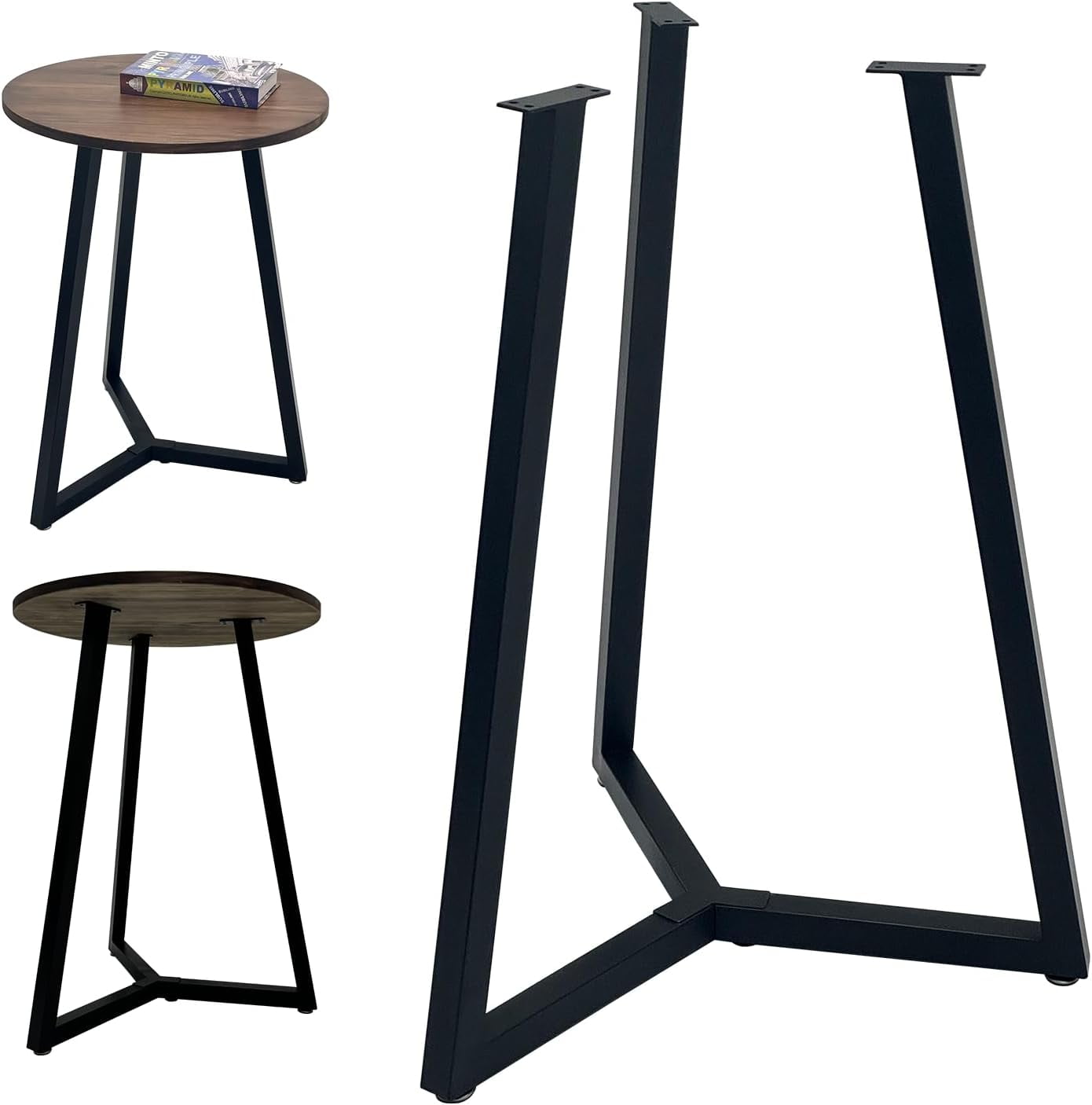 Round Table Legs Coffee Table Legs 28 Inch,Metal Table Base Black Metal ...