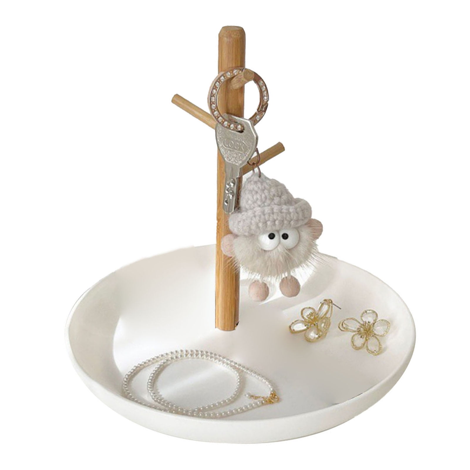 Round Table Storage Tray with Shelf Smooth Surface Easy Clean Desk ...