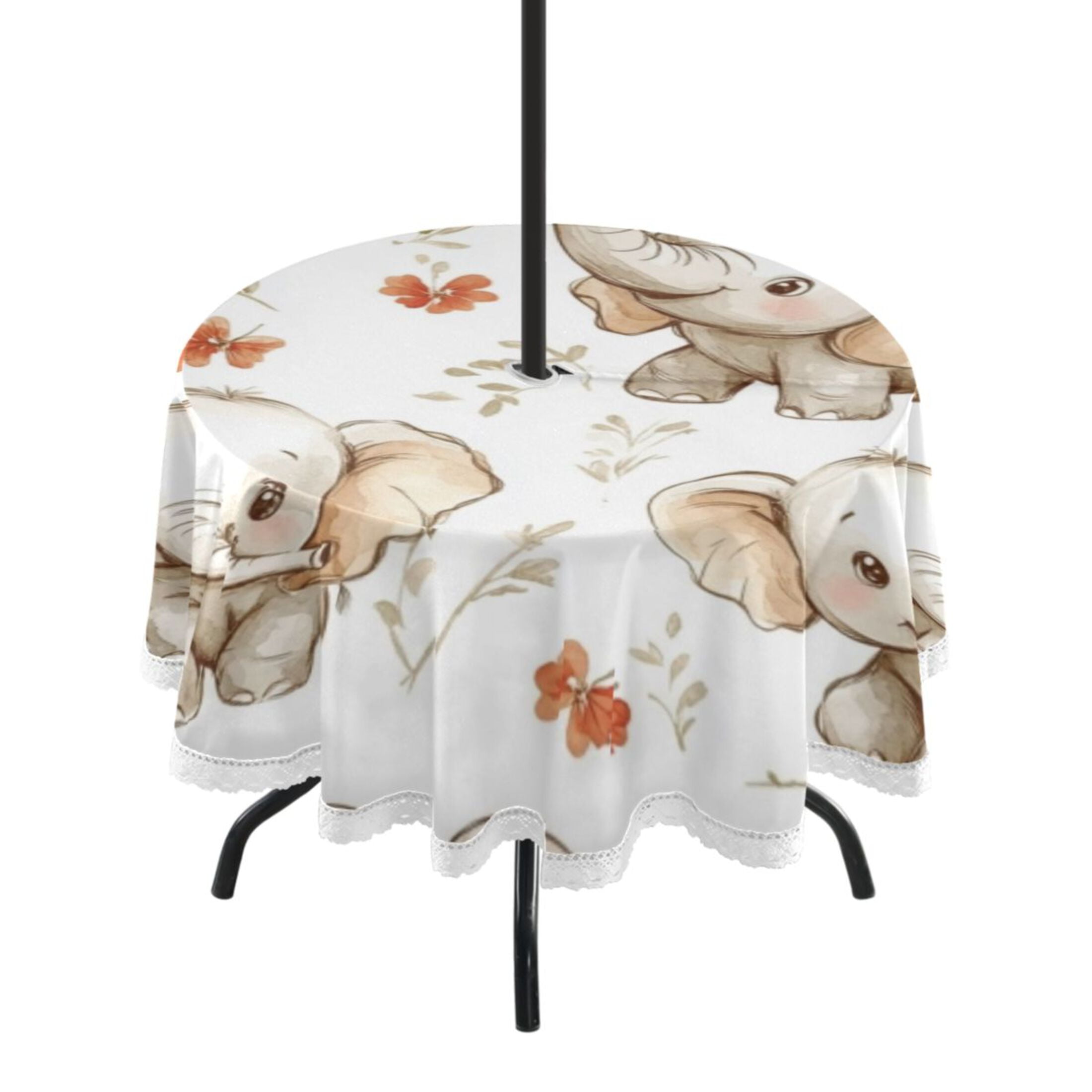 Round Tablecloth 60*60 Inches Round Tablecloth Outdoor Style Tablecloth ...