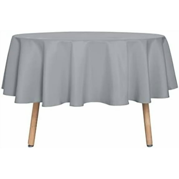 Round Tablecloth - 60 Inch - Water Resistant Spill Proof Washable ...